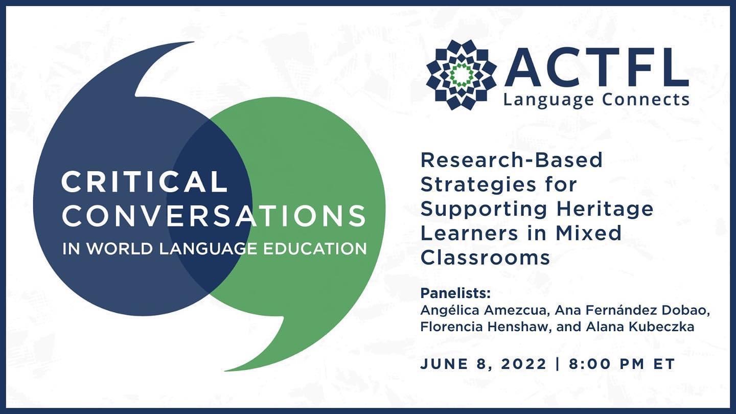 ACTFL Critical Conversations – Summer 2022 – Sra. K. Spanish