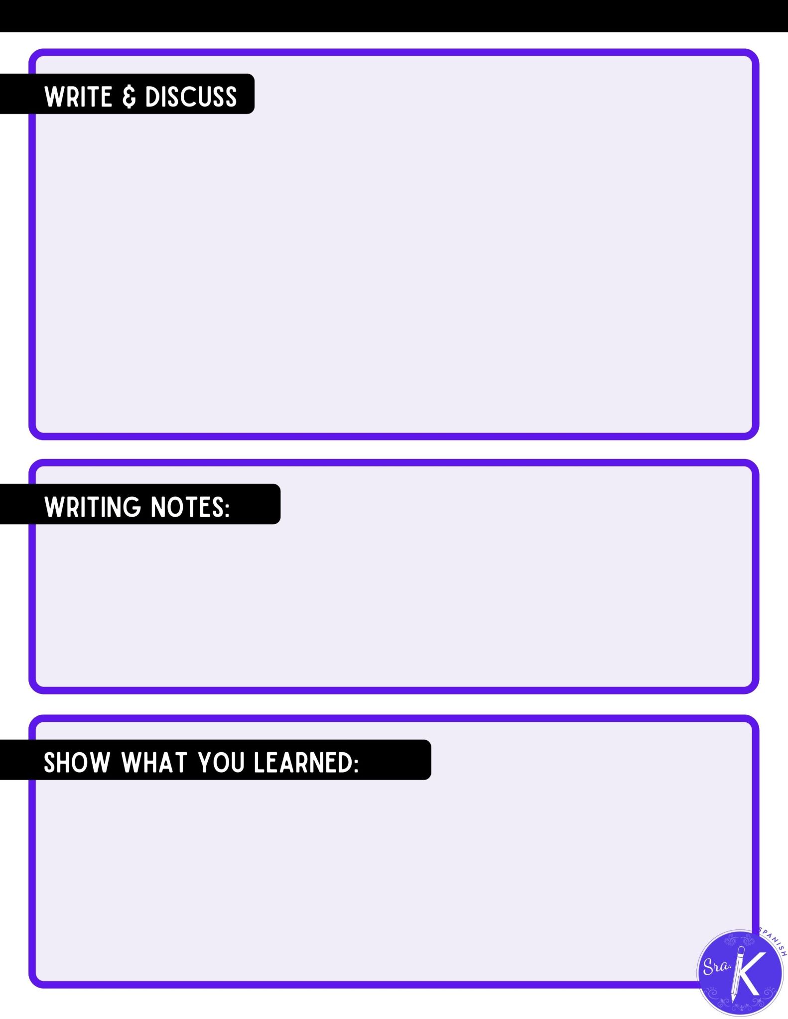 Graphic Organizers – Sra. K. Spanish